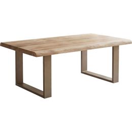Home Affaire Couchtisch &raquo;CT Tristan Dust&laquo; keine Platte Eiche Dust Lamelle;Gestell Metall B/H/T: 112cm x 45cm x 70cm, Couchtischmit Gestell