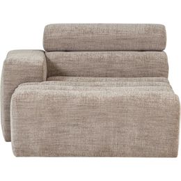 Woood Sofaelement &raquo;Novi Bezug mit verstellbarer Nackenst&uuml;tze B 109 x T 173 x H 86 cm&laquo; Tragkraft 120 kg, Maximale Verschlei&szlig;festigkeit beige Webstoff, 