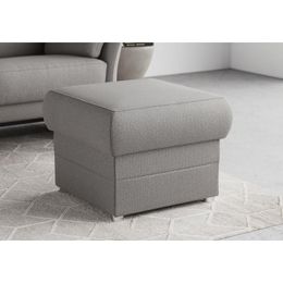 DOMO collection Hocker &raquo;Pina, kompakt und bequem&laquo; Passender Hocker zur Serie grau 95% Polyester, 5% Polyamid B/H/T: 59cm x 46cm x 59cm, Microfaser 