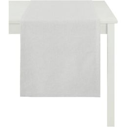 Apelt Tischl&auml;ufer &raquo;ALASKA, LOFT STYLE, Rips Uni&laquo; grau Baumwolle, Polyester B/L: 48cm x 150cm, 1 Stk., rechteckig