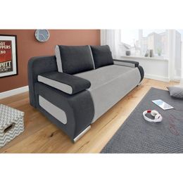 Collection AB Schlafsofa &raquo;Moritz B: 200 cm, Liegefl. 142x200 cm&laquo; grau Kunstleder SOFTLUX / Struktur ( 20% Acryl; 80% Polyester);Microfaser PRIMABELLE 