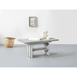 Hela Couchtisch &raquo;Funktionscouchtisch Henner&laquo; h&ouml;henverstellbar und ausziehbar grau B/H/T: 177cm x 69cm x 68cm, Auszugsplatte