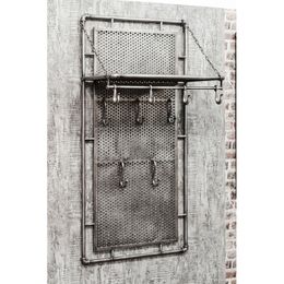 HAKU Garderobenhaken &raquo;Flurgarderobe, Garderobe, Garderobenhaken, Garderobenleiste,&laquo; rechteckig - aus Metall Anthrazit - B/T/H 60/35/120 cm grau Metall