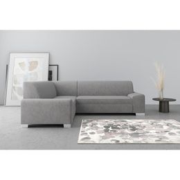 DOMO collection Ecksofa &raquo;Anzio in kubischer Formensprache, flache Armlehnen, L-Form&laquo; Wahlweise mit Bettfunktion und Federkern f&uuml;r hohen Sitzkomfort 