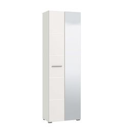 Home Affaire Garderobenschrank &raquo;Beny Kleiderschrank, Stauraumschrank, Flurschrank, H&ouml;he 193 cm&laquo; Hochglanzfronten, Spiegelt&uuml;r, Breite 60 cm, 