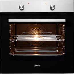 Amica Backofen &raquo;EBX 943 640 E&laquo; mit Teleskopauszug nachr&uuml;stbar mit Steam Clean Gro&szlig;er Garraum, sparsam, sicher und leicht zu reinigen im Alltag silber 