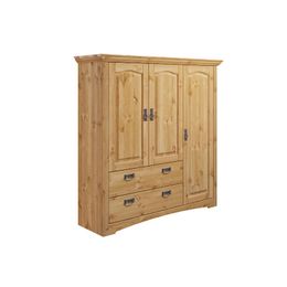 OTTO home W&auml;scheschrank &raquo;Konrad&laquo; 2 Breiten: 94/133 cm H/T ca. 132/39 cm, aus massiver Kiefer, mit viel Stauraum beige Massivholz B/H/T: 133cm x 132cm 