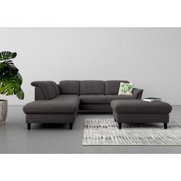 Sit & More sit&more Ecksofa &raquo;Maggiore L-Form&laquo; wahlweise mit Kopfteilverstellung, Schlaffunktion und Stauraum grau 95% Polyester, 5% Polyamid B/H/T: 261cm x 224cm