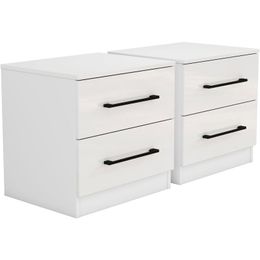 OTTO home Nachtkommode &raquo;Sylt Schlafzimmerschrank Garderobe Schrank hochglanz&laquo; Spar-Set, modernes Hochglanz Nachtschrank Set (2 St&uuml;ck) Stilvolles 