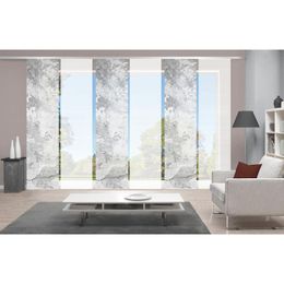 Vision S Schiebegardine &raquo;RAGUL 6er SET&laquo; Paneelwagen 6 Stk. tlg. Schiebevorhang Digidruck 6er Set RAGUL grau Polyester 260cm, Paneelwagen, 60cm