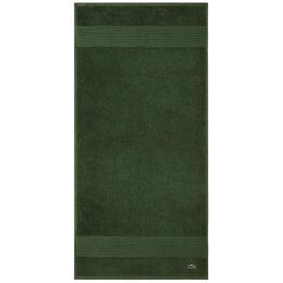 Lacoste Handtuch &raquo;LLECROCO&laquo; mit Label-Applikationen gr&uuml;n Frottier, Obermaterial: 100% Baumwolle B/L: 50cmx100cm, 1 Stk., Frottier