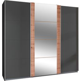 wimex Schwebet&uuml;renschrank &raquo;Bern Schiebet&uuml;renschrank&laquo; Schrank mit zus&auml;tzlicher Innenausstattung, Garderobe grau Holzwerkstoff B/H/T: 270cm x 236cm x 64cm, 
