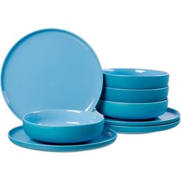 Ritzenhoff & Breker Tafelservice &raquo;Teller Set, Geschirr-Set Jasper&laquo; Scandic Style, 8 Teile, f&uuml;r 4 Personen blau Steinzeug 8 Stk.