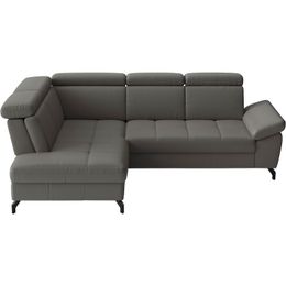 Sit & More sit&more Ecksofa &raquo;Vanity L-Form, B: 254 cm, Leder&laquo; Inkl.Sitz-,Kopf-und Armteilverstellung B/H/T: 254cm x 84cm x 197cm, NaturLEDER Stoff, Ottomane 