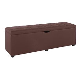 Home Affaire Hockerbank &raquo;Checked&laquo; mit Stauraum, Breite 120 cm und 160 cm, als Bettbank geeignet braun Struktur fein (100% Polyester) f&uuml;r Bett Classico