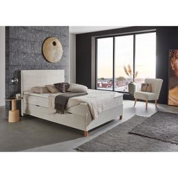 Meise M&ouml;bel meise.m&ouml;bel Boxbett &raquo;Korsika inkl. Bettkasten, mit Cord-Stoff bezogen&laquo; beige Stoffbezug Poso (100% Polyester) Cord, Liegefl&auml;che B/L: 140cm x 200cm 