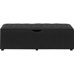 Home Affaire Hockerbank &raquo;Knobbed&laquo; Hockerbank mit Stauraum, Breite 120 cm und 160 cm grau Struktur fein (100% Polyester) f&uuml;r Bett Classico, Piazza, 