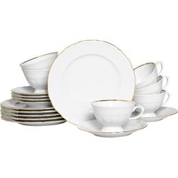 Creatable Kaffeeservice &raquo;Maria Theresia, KaffeeService 18-tlg&laquo; Traditionelle Porzellanform gold Porzellan 18 Stk.