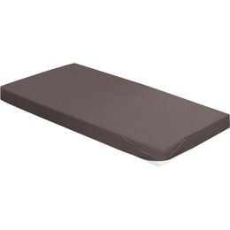 Irisette Spannbettlaken &raquo;MERKUR&laquo; w&auml;rmender Feinbiber aus reiner Baumwolle grau Feinbiber, Obermaterial: 100% Baumwolle B/L: 100cm x 200cm, 1 Stk., Feinbiber, 