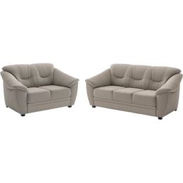 Sit & More sit&more Polstergarnitur &raquo;Savona&laquo; 2 tlg. Set: 2- & 3er-Sofa, mit Federkern beige B/H/T: 90cm x 90cm, Chenille