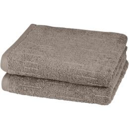 Ross Handtuch &raquo;Premium&laquo; 100% Baumwolle grau Frottier, Obermaterial: 100% Baumwolle B/L: 50cmx100cm, 2 Stk., Frottier
