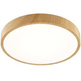 Brilliant LED Deckenleuchte &raquo;Teranon&laquo; LED-Modul 1 Stk. Warmwei&szlig; Holzoptik, 3000 K, braun/wei&szlig; braun &Oslash; 38,5cm H: 6cm, 1 Stk.