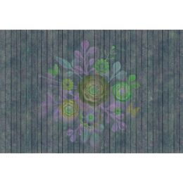 Livingwalls living walls Fototapete &raquo;Walls by Patel Spray Bouquet 2&laquo; glatt Vlies, Wand, Schr&auml;ge blau Vlies B/L: 4m x 2,7m