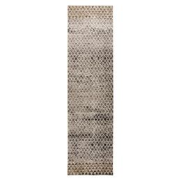 Kayoom Teppich &raquo;Amora 261&laquo; rechteckig 13 mm H&ouml;he Kurzflor, Vintage, Hoch Tief Struktur, Wohnzimmer beige Polyester B : 80cm 1 Stk., 13mm, L: 300cm