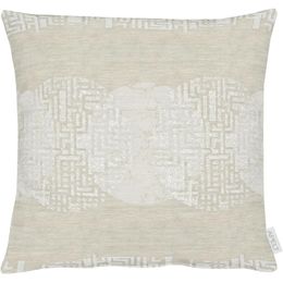 Apelt Dekokissen &raquo;2718&laquo; aus Jacquard-Gewebe, Kissenh&uuml;lle ohne F&uuml;llung, 1 St&uuml;ck grau Polyester, Viskose B/L: 46cm x 46cm, 1 Stk.