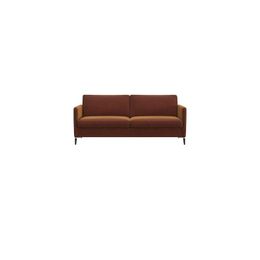 FLEXLUX 2,5-Sitzer &raquo;Fiore, super bequem durch hochwertigen Sitzaufbau mit Kaltschaum&laquo; schmale Armlehnen, F&uuml;&szlig;e Alu+schwarz braun 100% Polyester B/H/T: 