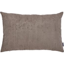 done. Dekokissen &raquo;Zoom&laquo; Kissenh&uuml;lle aus modernem Cordstoff braun Obermaterial: 92% Polyester, 8% Nylon B/L: 40cm x 60cm, 1 Stk.