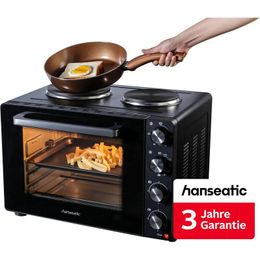 Hanseatic Kleink&uuml;che &raquo;97530243 HMO366BKB&laquo; inkl. 3 Jahre Herstellergarantie schwarz Einheitsgr&ouml;&szlig;e