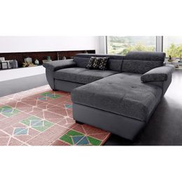 COTTA Ecksofa &raquo;Speedway L-Form&laquo; mit Kopfteilverstellung, wahlweise mit Schlaffunktion & Bettkasten Edles Flachgewebe ( 100% Polyester ) / Feine 