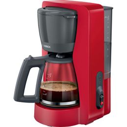 Bosch Filterkaffeemaschine &raquo;MyMoment TKA2M114&laquo; 1,25 l Kaffeekanne Papierfilter 1x4 f&uuml;r 10-15 Tassen, Glaskanne, 40min Warmhaltefunktion, 1200 W rot 