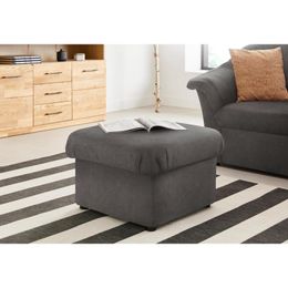 DOMO collection Hocker &raquo;Pegnitz&laquo; grau 95% Polyester, 5% Nylon B/H/T: 60cm x 39cm x 60cm, Luxus-Microfaser Chenilleoptik
