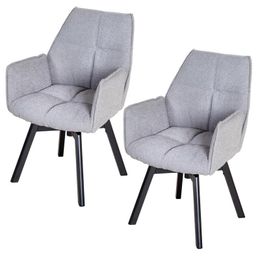 Inosign Esszimmerstuhl &raquo;Lara&laquo; (Set) 2 Stk.2er Set Massivholz, Polyester B/H/T: 59cm x 88cm x 62cm, 2 Stk., Polyester
