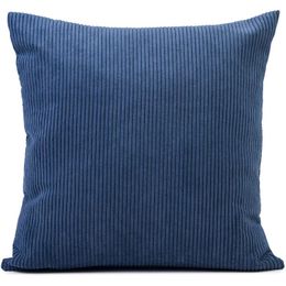 G&ouml;zze Dekokissen &raquo;Capri Cord&laquo; blau Polyester B/L: 60cm x 60cm, 1 Stk.