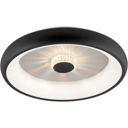 JUST LIGHT Deckenleuchte &raquo;VERTIGO&laquo; LED-Board 1 Stk. warmwei&szlig; - kaltwei&szlig; CCT &uuml;ber Fernbedienung, Funk inkl., separat steuerbar &uuml;ber FB, Memory schwarz 