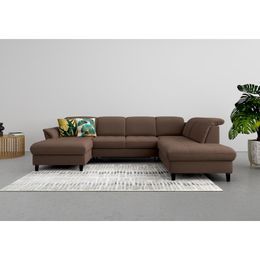 Sit & More sit&more Wohnlandschaft &raquo;Maggiore U-Form&laquo; wahlweise mit Kopfteilverstellung, Schlaffunktion und Stauraum braun 98% Polyester, 2% Polyamid B/H/T: 312cm