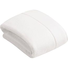 Vossen Badetuch &raquo;Pure&laquo; Baumwolle & VEGAN, mit eleganter Veloursbord&uuml;re wei&szlig; Frottier, Obermaterial: 100% Baumwolle B/L: 100cmx150cm, 1 Stk., Frottier