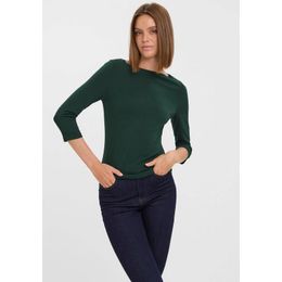 V&eacute;ro Moda Vero Moda Damen 3/4-Arm-Shirt &raquo;VMPANDA MODAL 3/4 TOP JRS NOOS&laquo; Baumwollmischung, regular fit gr&uuml;n S (36)