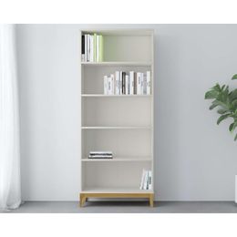 OTTO home B&uuml;cherregal &raquo;Maryd&laquo; mit Untergestell in Holzoptik beige Holzwerkstoff, MDF B/H/T: 80cm x 191cm x 40cm, 5 Stk.
