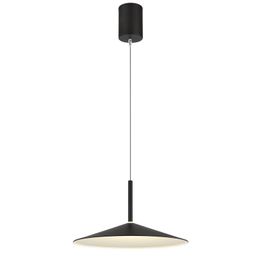 Globo LIGHTING H&auml;ngeleuchte &raquo;LAMPONE&laquo; LED-Modul 1 Stk. Warmwei&szlig; H&auml;ngeleuchte, Opalglas, Soft-Lift, LED 18W schwarz 1, &Oslash; 47,5cm H: 150cm, 1 Stk.