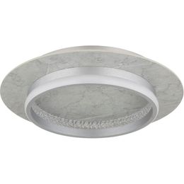 NOWA LED Deckenleuchte &raquo;MARY&laquo; LED-Modul 1 Stk. warmwei&szlig; - kaltwei&szlig; Deckenlampe, rund, Kristalle, Schlafzimmer silber 1, &Oslash; 40cm H: 8,2cm, 1 Stk.