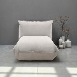 DOMO collection Sessel &raquo;Nantes Loungesessel, Wohlf&uuml;hlsessel&laquo; hochwertig gepolstert mit Federkern, Struktur weich, grau beige 92% Polyester, 8% Nylon 