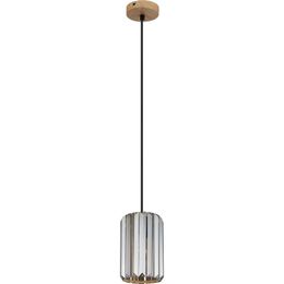 NOWA Pendelleuchte &raquo;RUN&laquo; E27 1 Stk. H&auml;ngeleuchte, H&auml;ngeleuchte, Kristalle, Wohnbereich, Essbereich braun 1, &Oslash; 13,5cm H: 120cm, 1 Stk.
