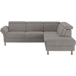 OTTO home Ecksofa &raquo;Calypso L-Form&laquo; mit Relaxfunktion motorisch im Sofa 2,5- Sitzer grau 100% Polyester B/H/T: 259cm x 85cm x 227cm, Struktur, Ottomane