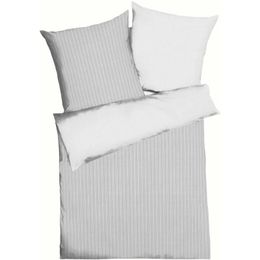 Kaeppel Bettw&auml;sche &raquo;Eternity&laquo; 2 Stk. silber Mako-Satin, Obermaterial: 100% Baumwolle B/L: 155cm x 220cm, 1 Stk., 1 Stk., Mako-Satin, B/L: 80cm x 80cm, 2 Stk.
