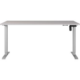 Germania Schreibtisch &raquo;Boras&laquo; Breite 120/140/160/180 cm, Metallgestell, elektrisch h&ouml;henverstellbar silber B/H/T: 160cm x 120cm x 80cm, Gestellfarbe 