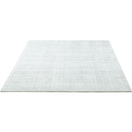 Sansibar Teppich &raquo;Tinnum Uni meliert&laquo; rechteckig 13 mm H&ouml;he meliert, 60% Wolle, handgearbeitet in aufwendiger Handloom-Technik silber Viskose B : 140cm 1 Stk.,